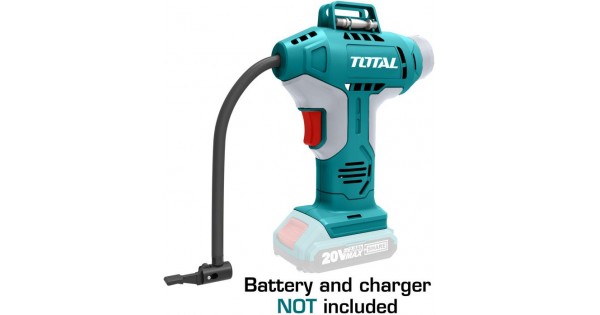 TOTAL - Compresor aer - 150PSI/10Bar - Li-Ion - 20V (NU include ...